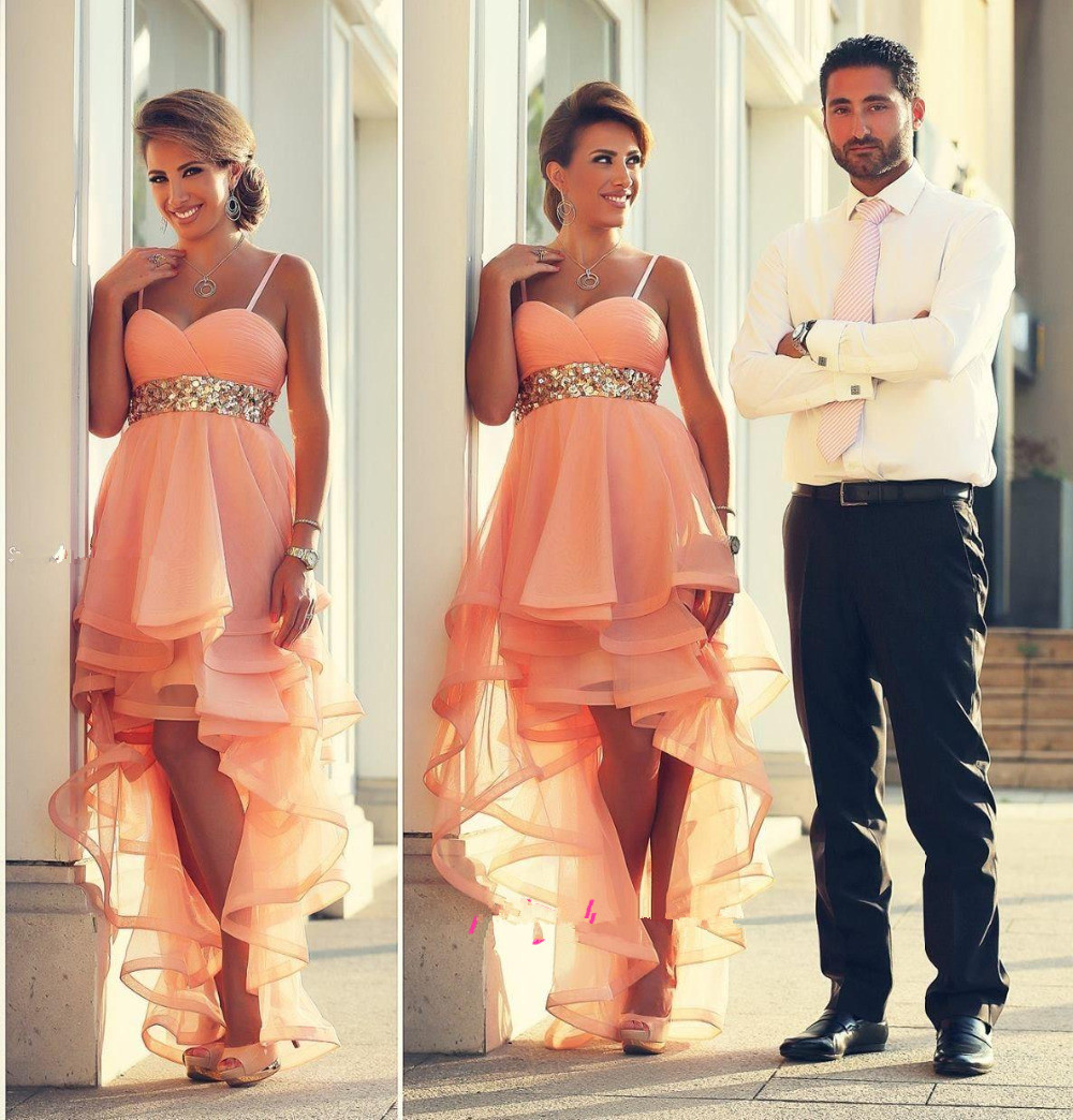 Spaghetti Straps High Low Party Dress on Luulla